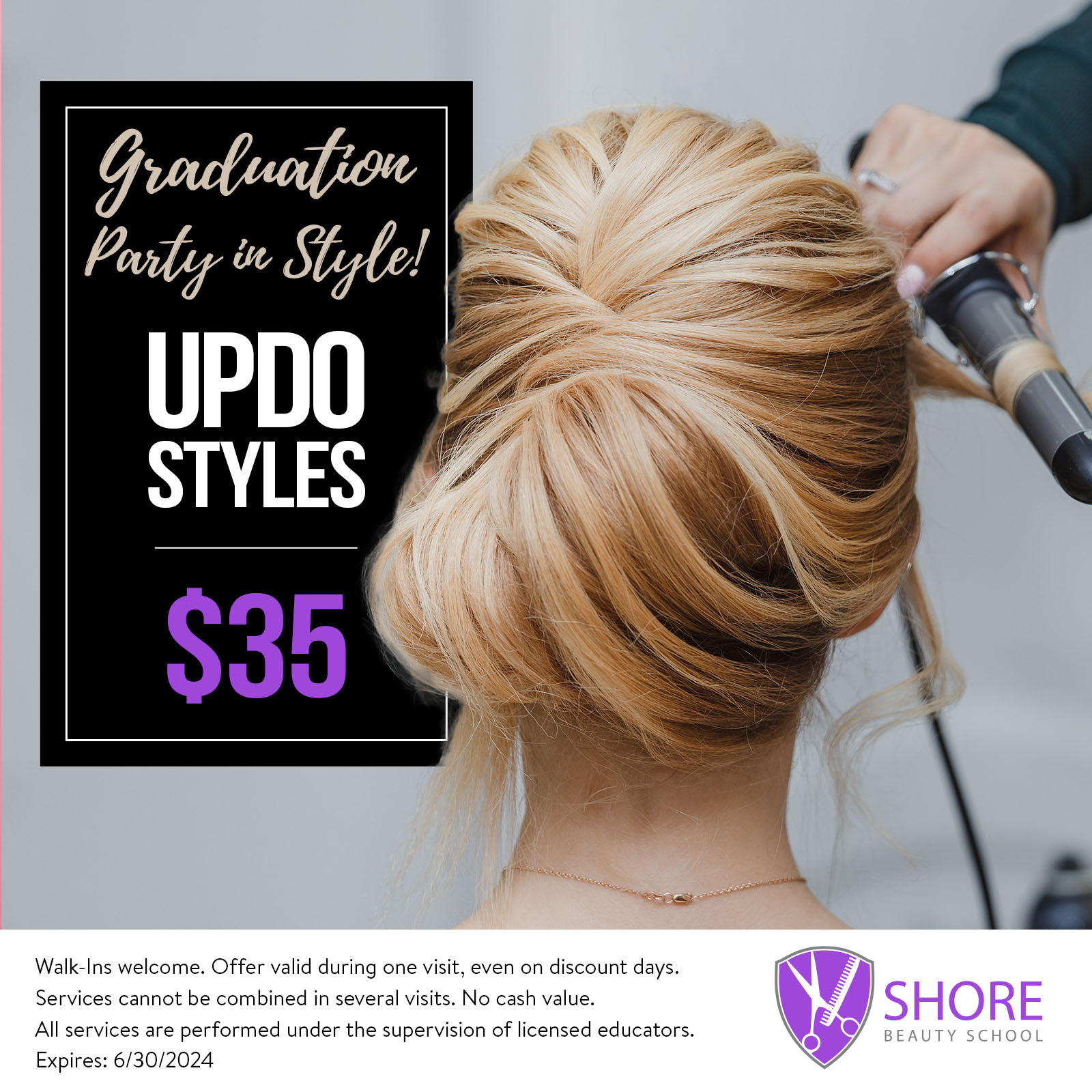 Updo Styles: $35 - Shore Beauty School